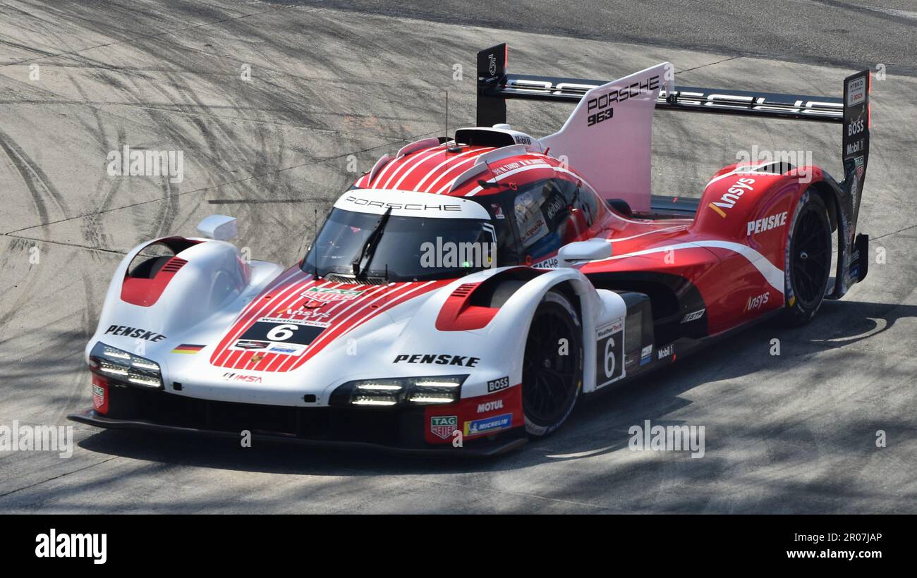 Porsche Penske Motorsports No. 6 at the IMSA race in the Long Beach ...