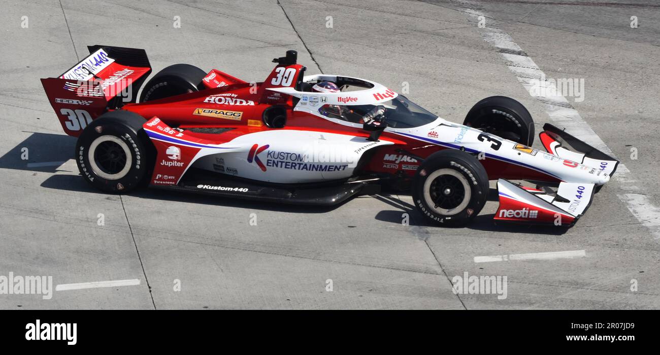 IndyCar driver Jack Harvey competing in the Long Beach Grand Prix in ...