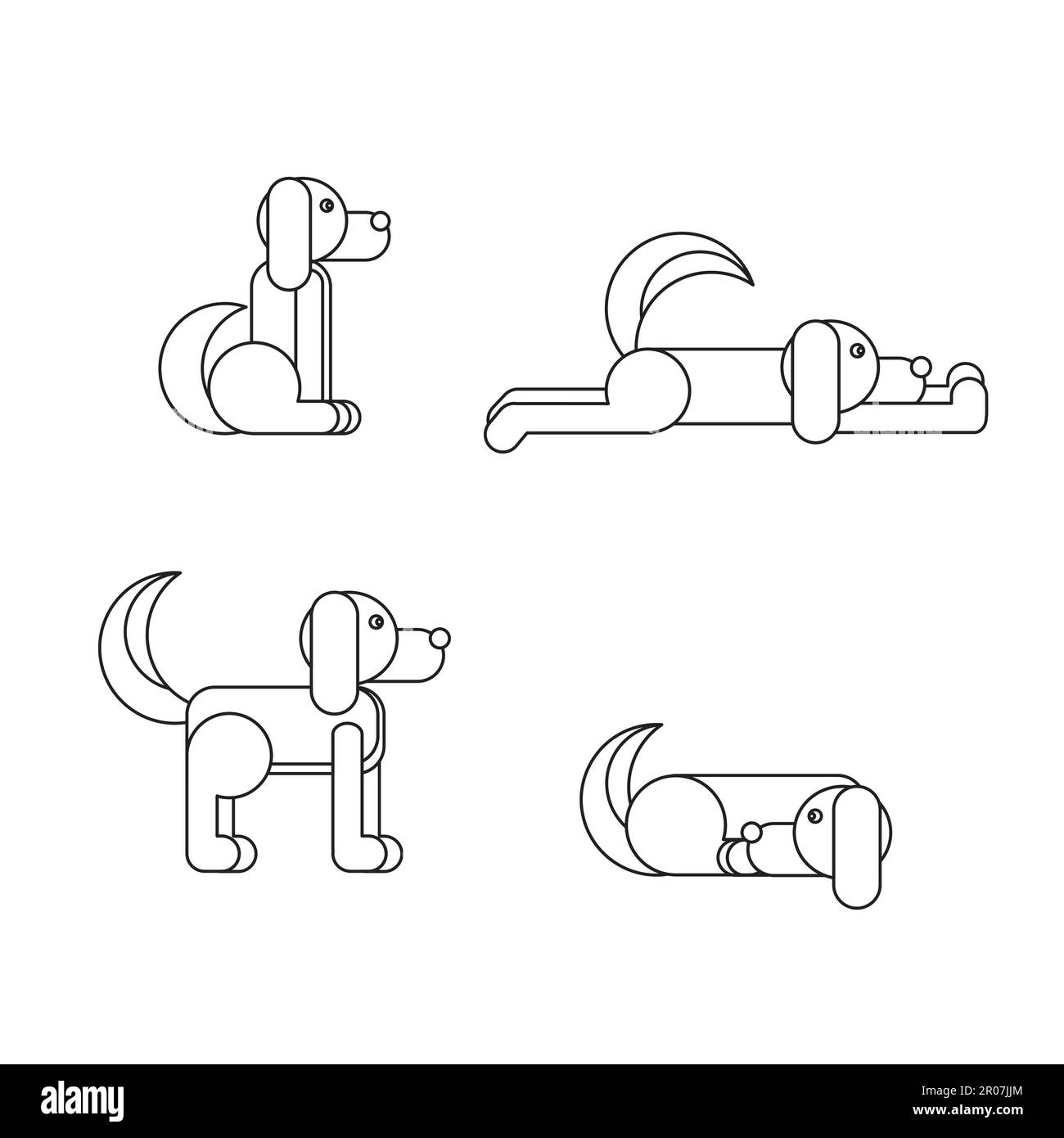 Dog Sleeping Position Drawing