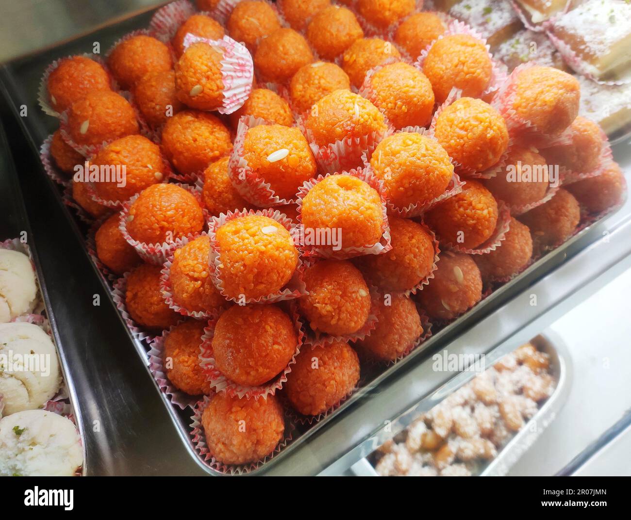 Motichur Laddu is a very popular round shaped Indian sweet made with ...