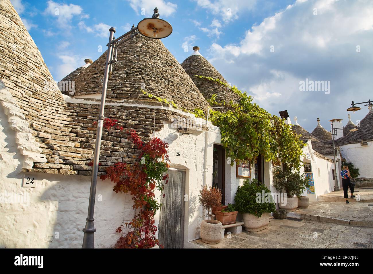 Alberobello, Puglia, Italy: Typical houses built with dry stone walls ...