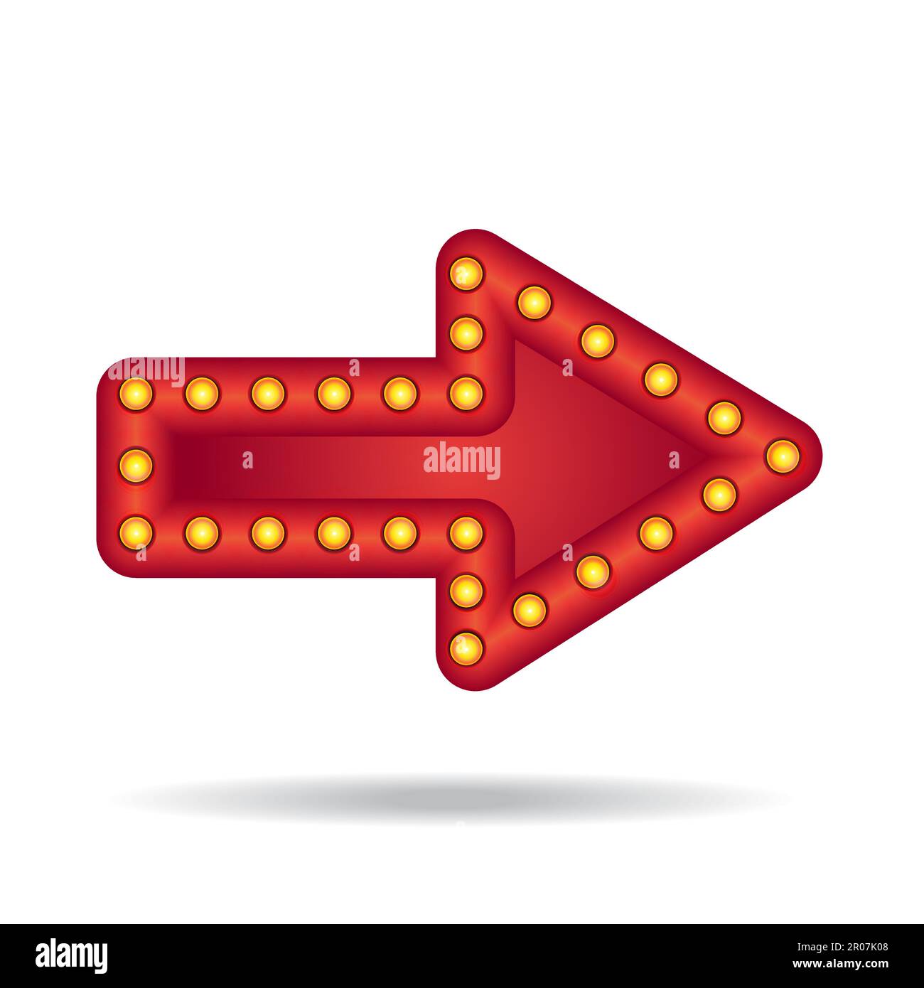 Electronic lucent arrow with light lamps. Bar or holiday pointer ...