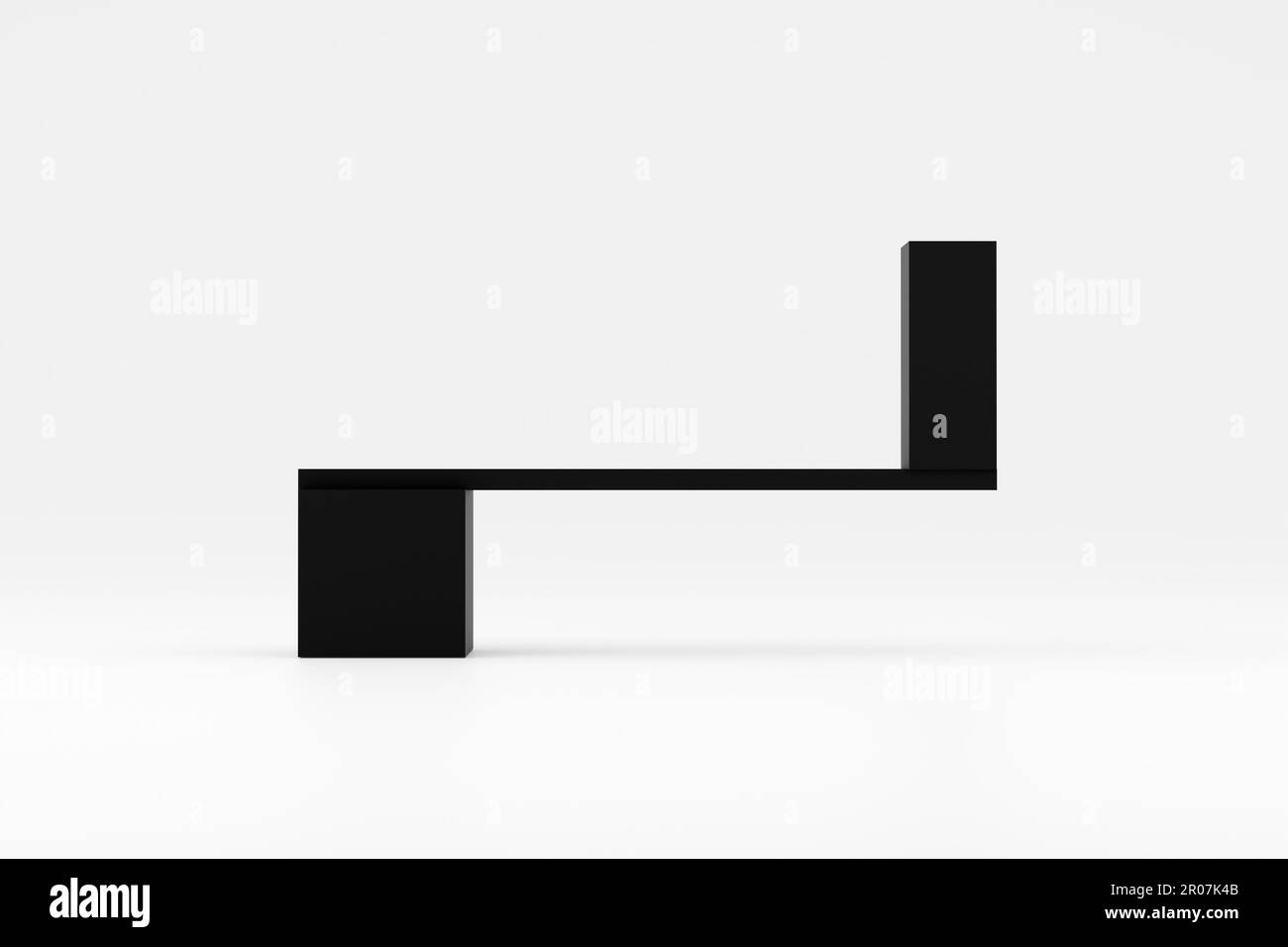 Balance, stability, equilibrium and harmony concepts. Black cube blocks ...