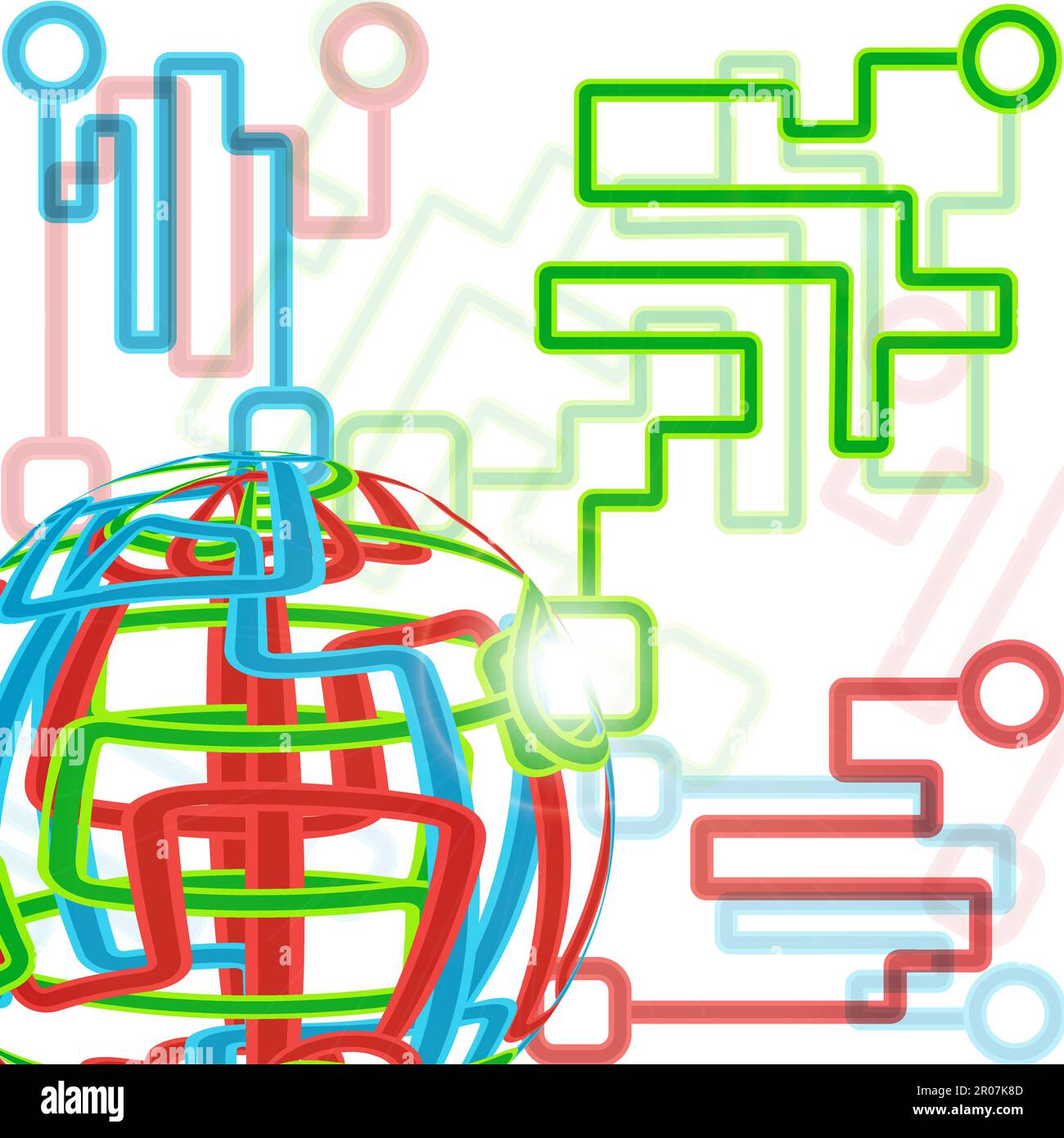 Network and internet illustarion, background with channels. Vector ...