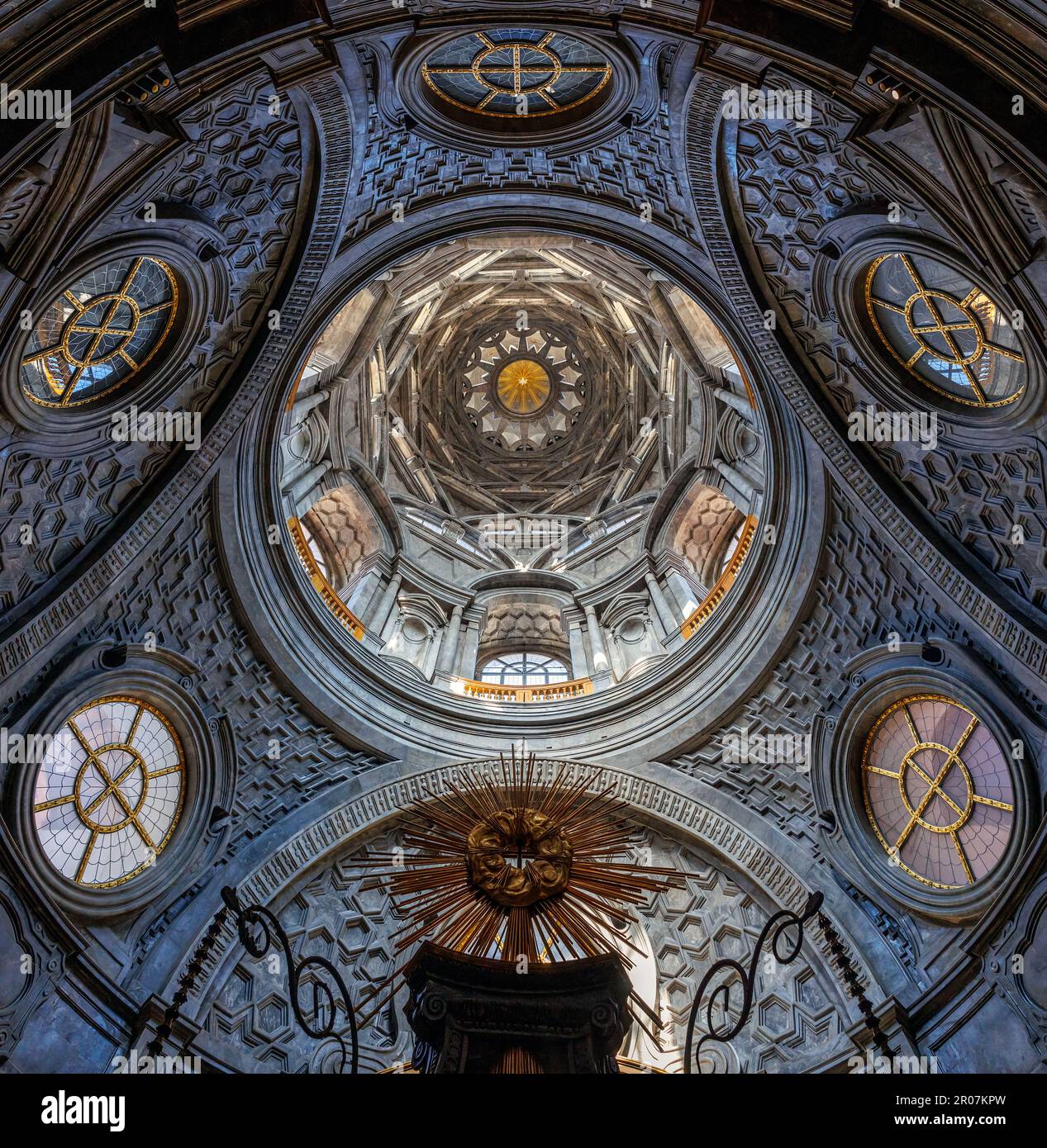 Guarini's dome on the Capella della Sindone in the Palazzo Reale in ...