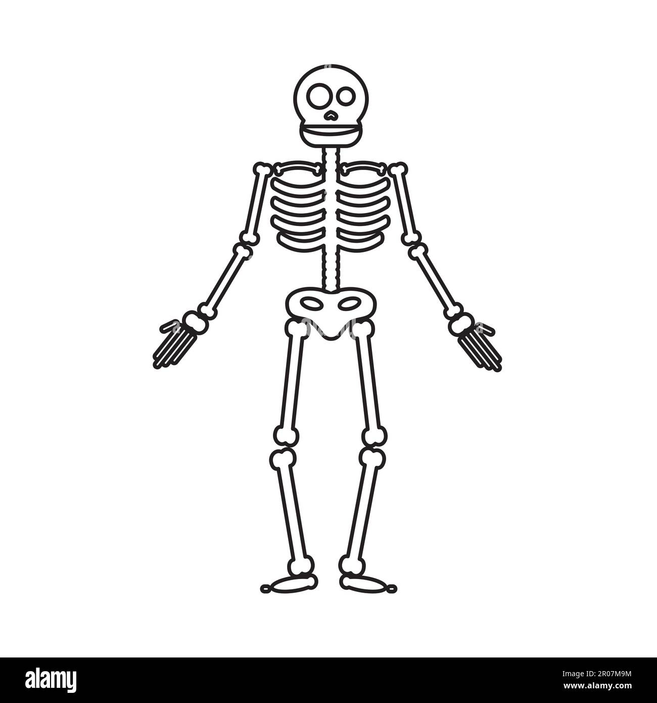 Happy Halloween skeleton illustration, zombie from bones and skull ...