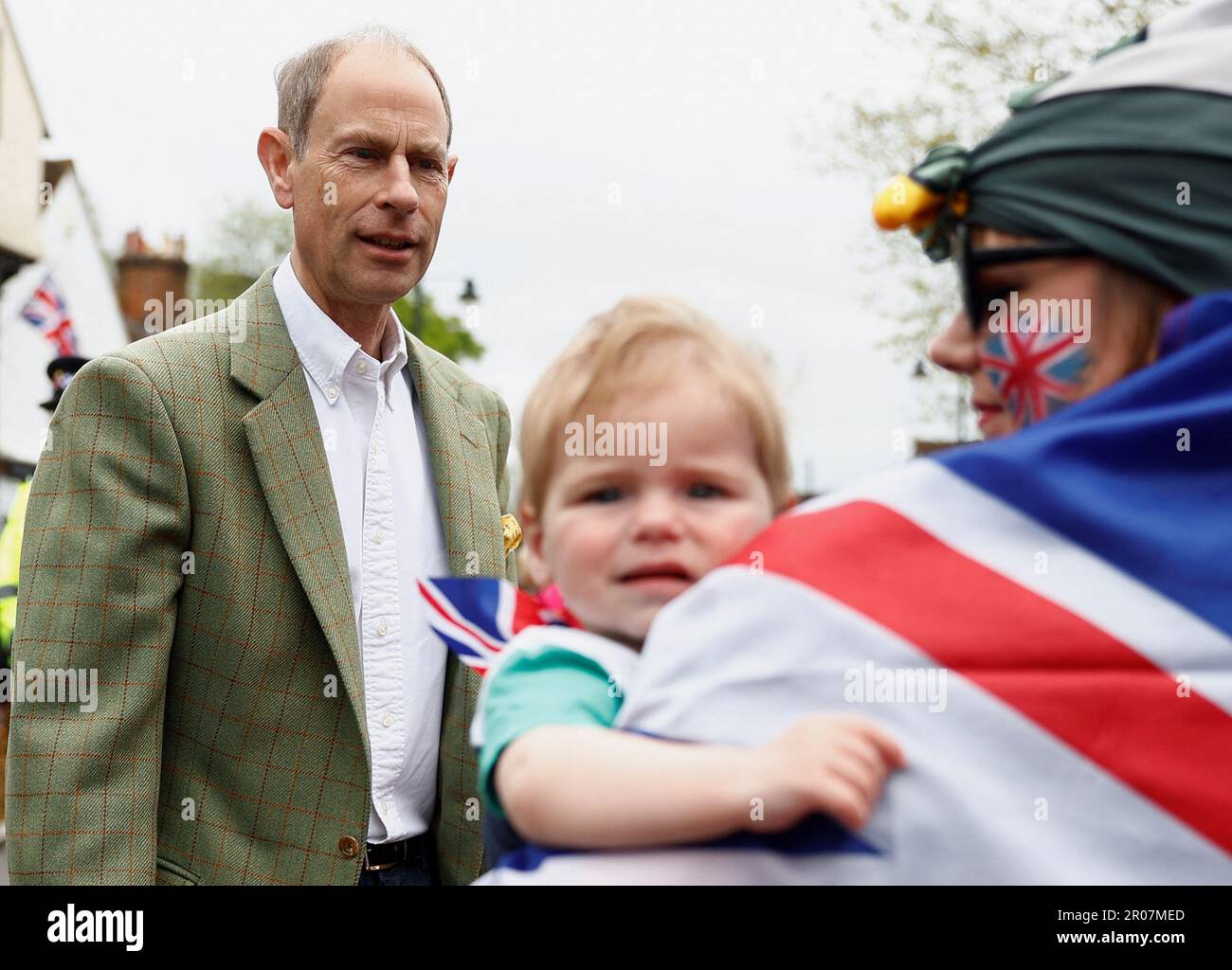 The Duke of Edinburgh greets people as he arrives to attend the ...