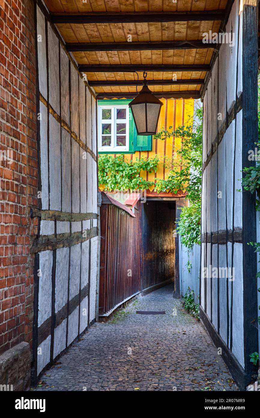 Colourful town on the Harz Mountains Wernigerode Stock Photo - Alamy
