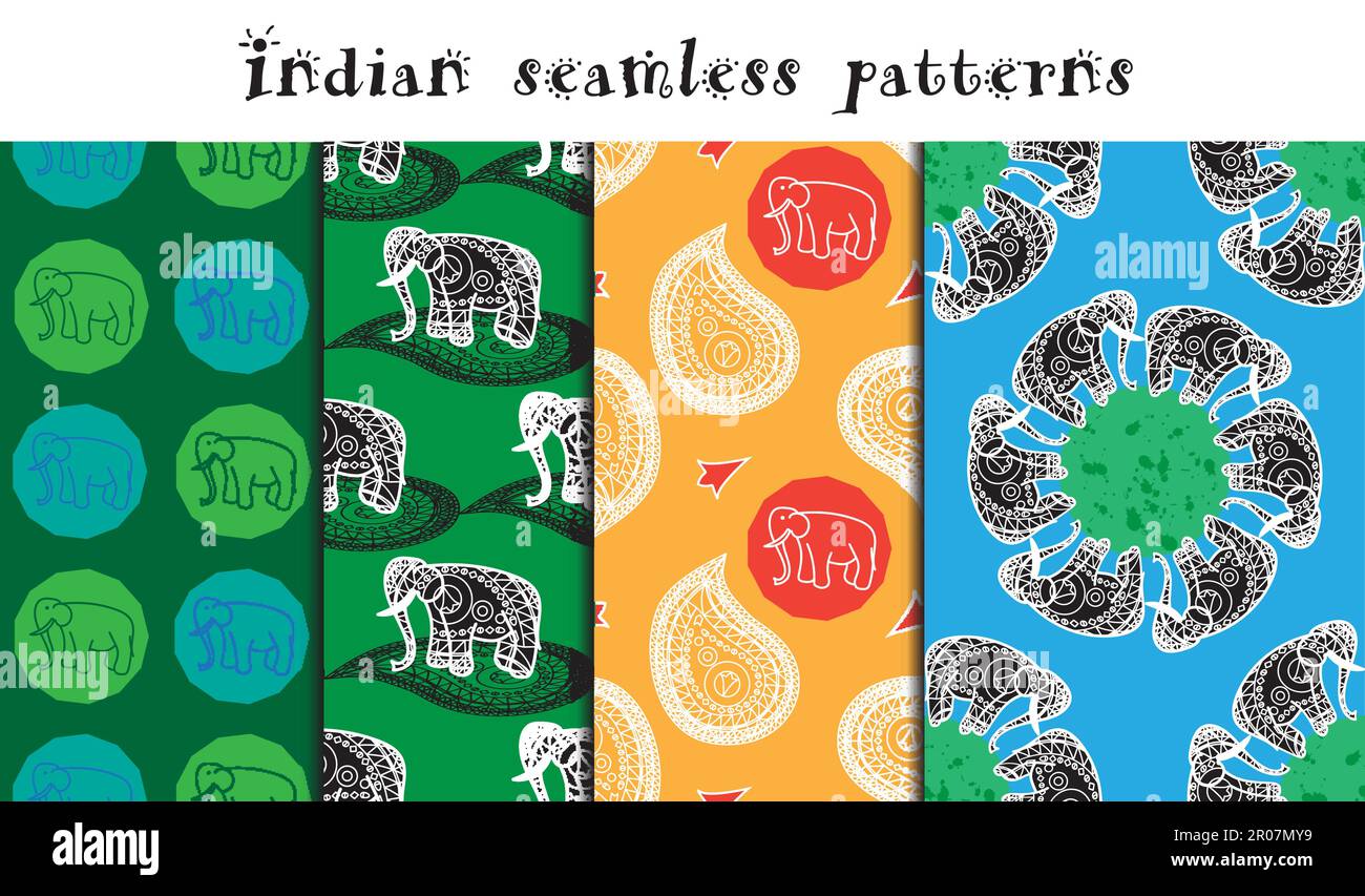 Hindu patterns Stock Vector Images - Alamy