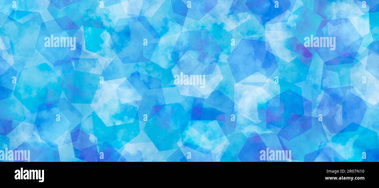 Hexagonal pattern with overlapping cloud textures. Geometric abstract ...