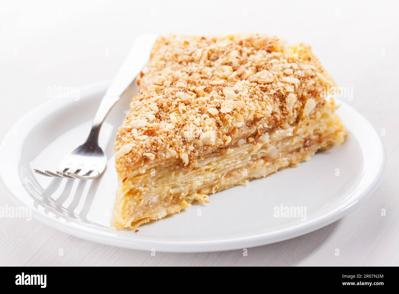 Traditional Russian pancakes pie with nuts Stock Photo - Alamy