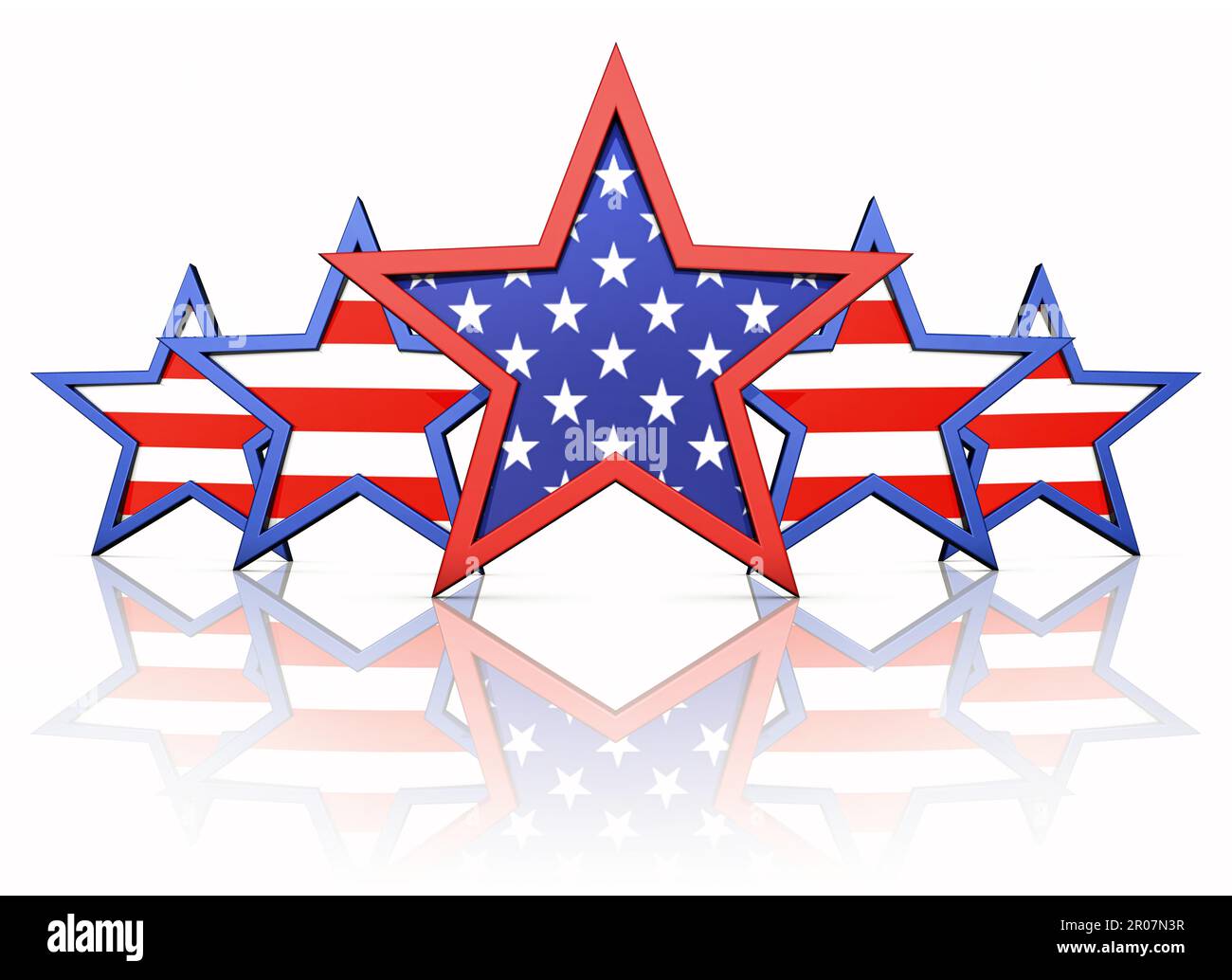 3D rendering of american stars Stock Photo - Alamy