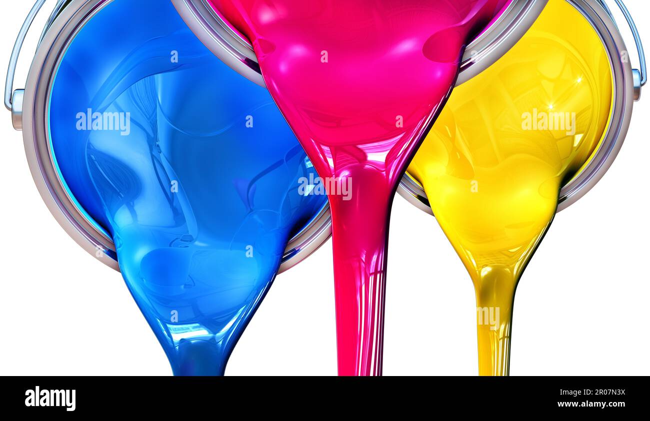 3D rendering of a cmyk concept Stock Photo - Alamy