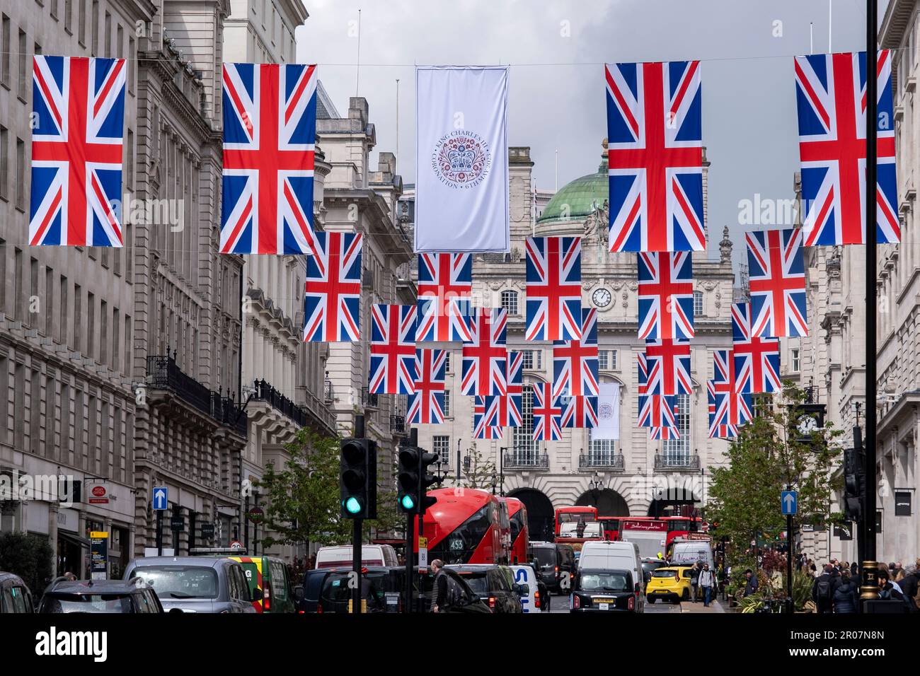 With one day to go until the Coronation of King Charles III Union flags ...