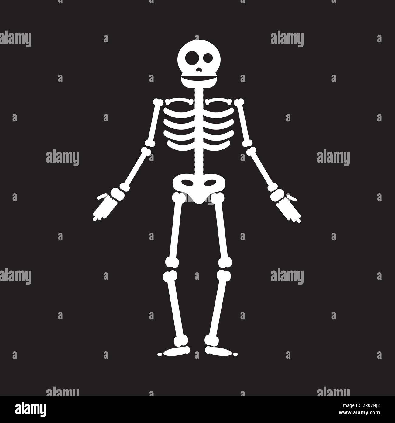 Happy Halloween skeleton illustration, zombie from bones and skull ...