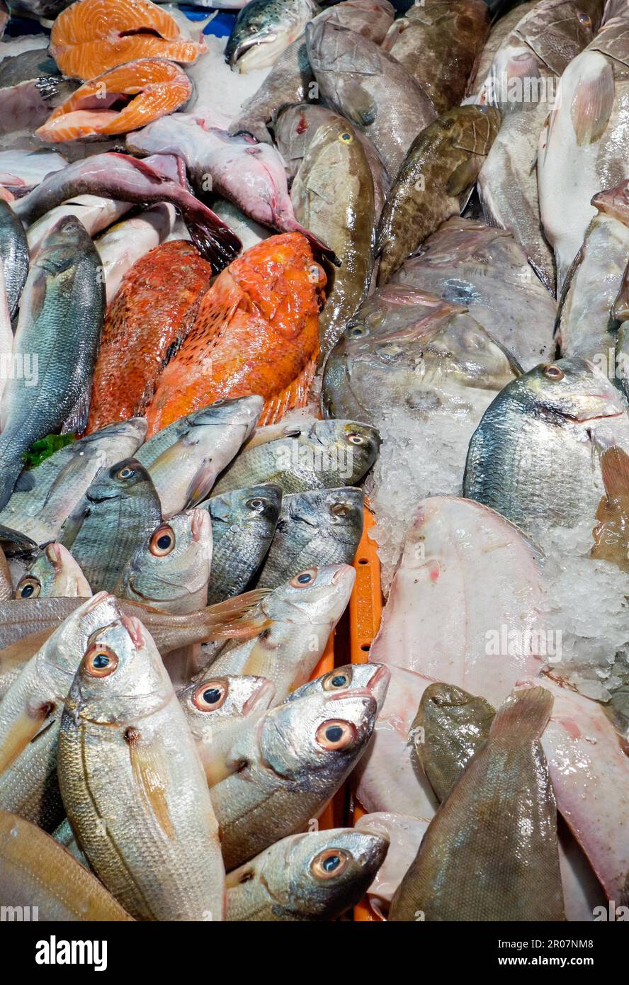 Fresh fish for sale at the market Stock Photo - Alamy