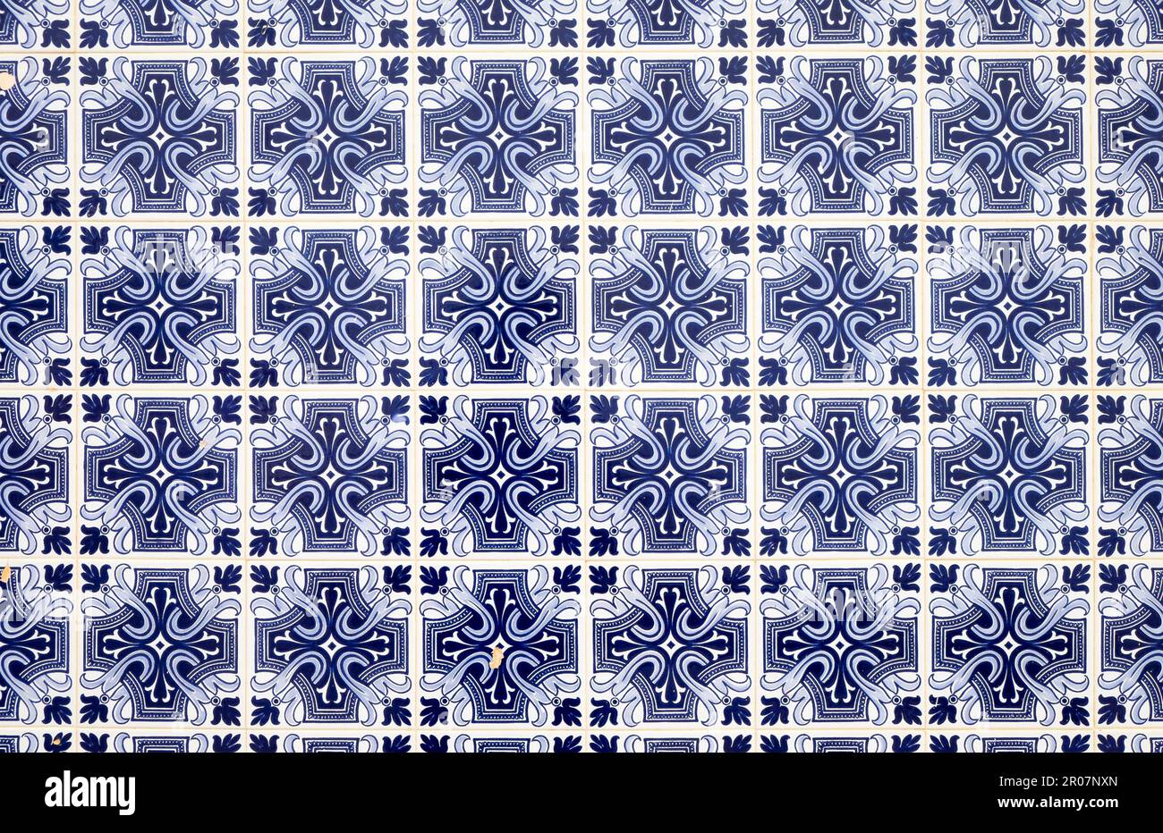 Traditional blue Portuguese tiles seen in Lisbon Stock Photo - Alamy