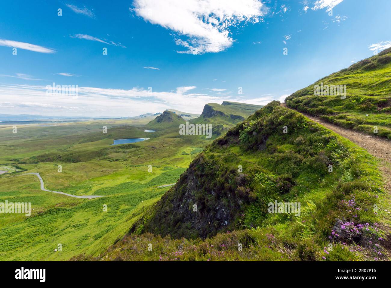 Wide landscape on the Isle of Skye in Scotland, Great Britain Stock ...