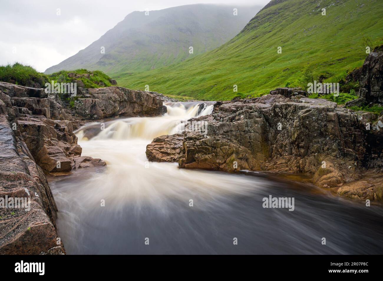 The River Etive in Glen Coe, Scotland, on a rainy day Stock Photo - Alamy
