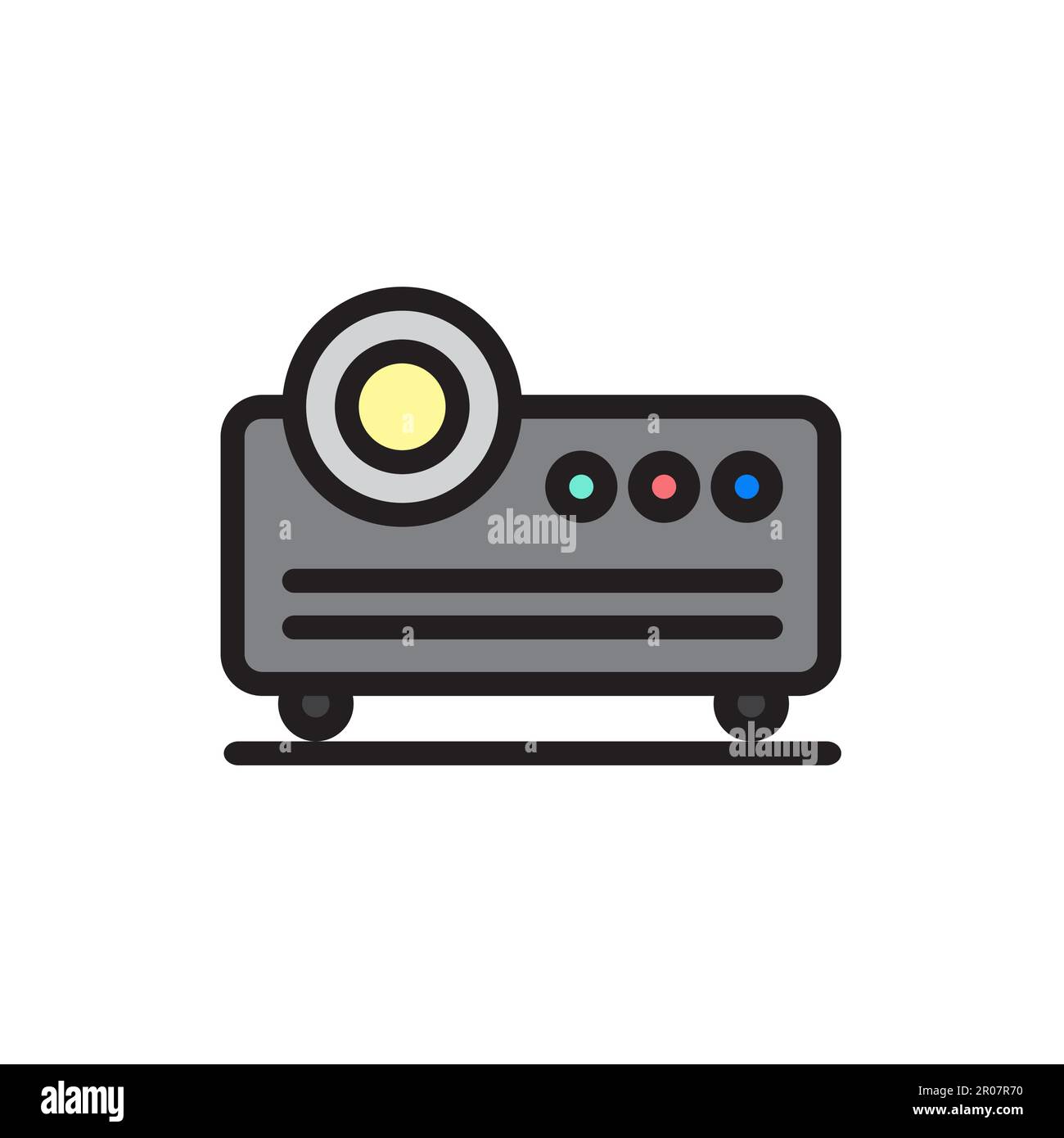 Projector icon for multimedia presentation sessions in modern and ...