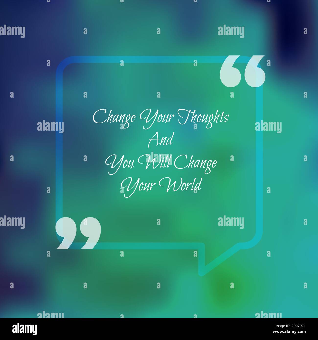 Template of square quote text bubble. Motivation quote. Change Your ... Template of square quote text bubble. Motivation quote. Change Your ...