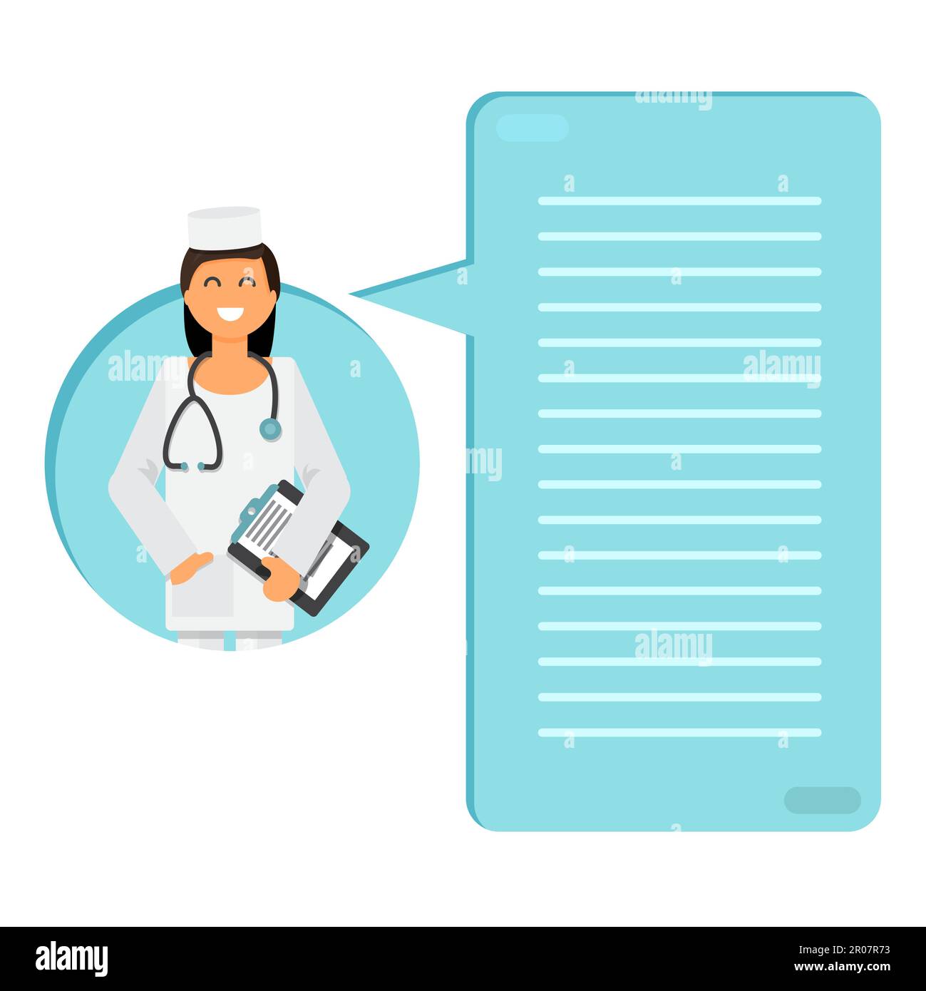 Funny doctor with stethoscope. Medicine and healthcare concept ...