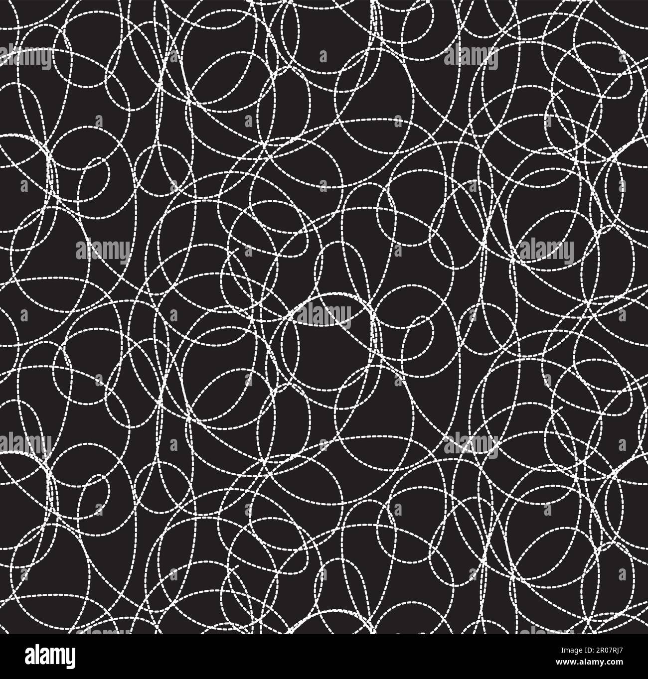 Hand drawn seamless pattern, scribble style. Vector Stock Vector Image ...