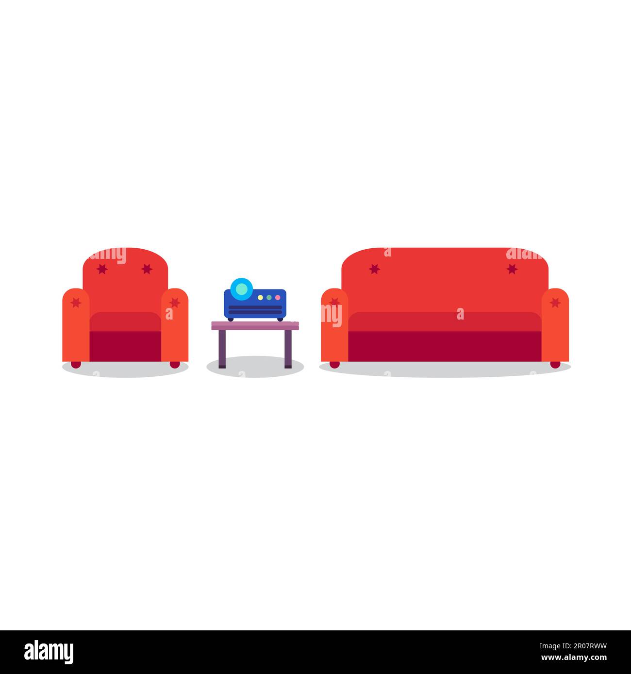 Office work room with projector and comfortable seats for multimedia ...