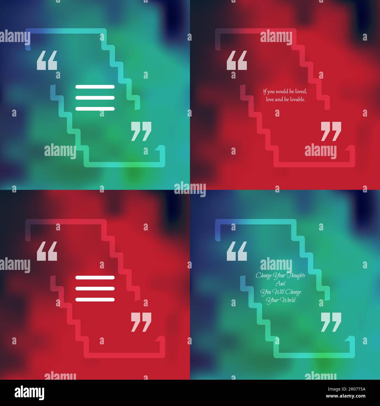 Template of square quote text bubble in form of stairs. Motivation ... Template of square quote text bubble in form of stairs. Motivation ...