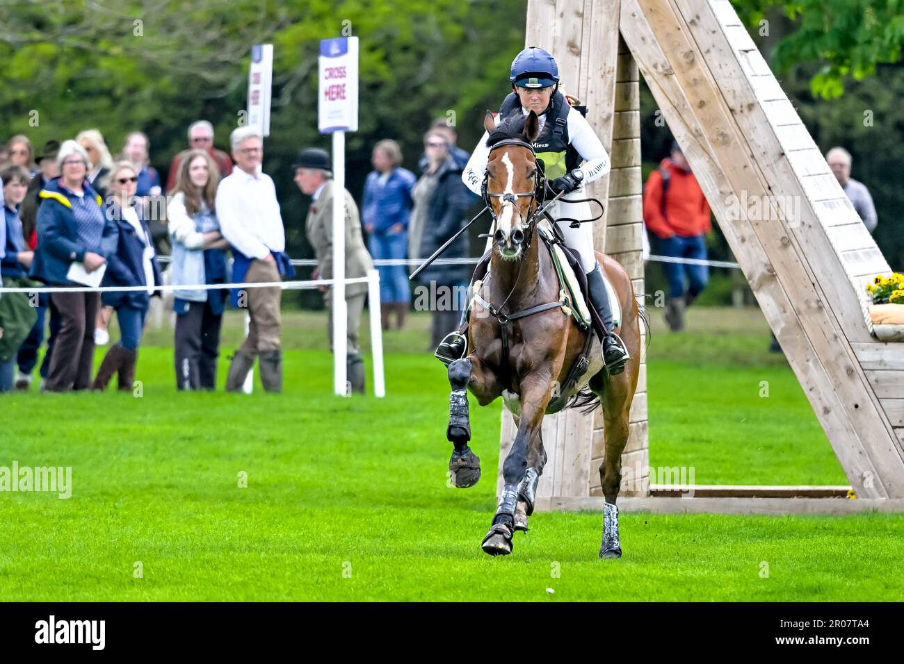 Pippa Funnell riding Majas Hope on Day three of the Badminton Horse ...