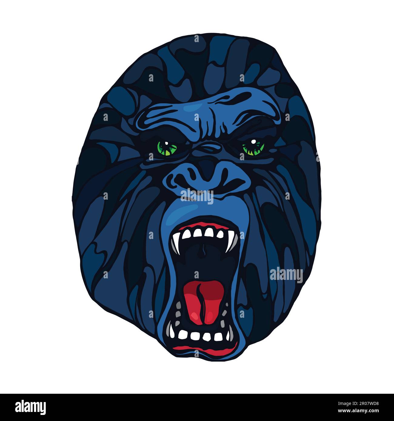Roaring monkey Stock Vector Images - Alamy