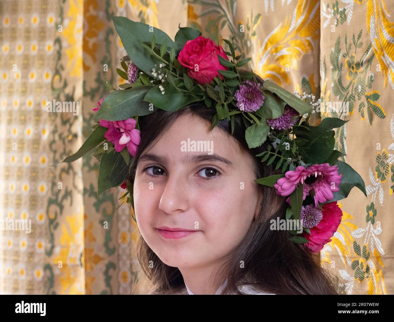 Madrid, Spain. 7th May, 2023. Portrait of the 'Maya' Valeria wearing a ...