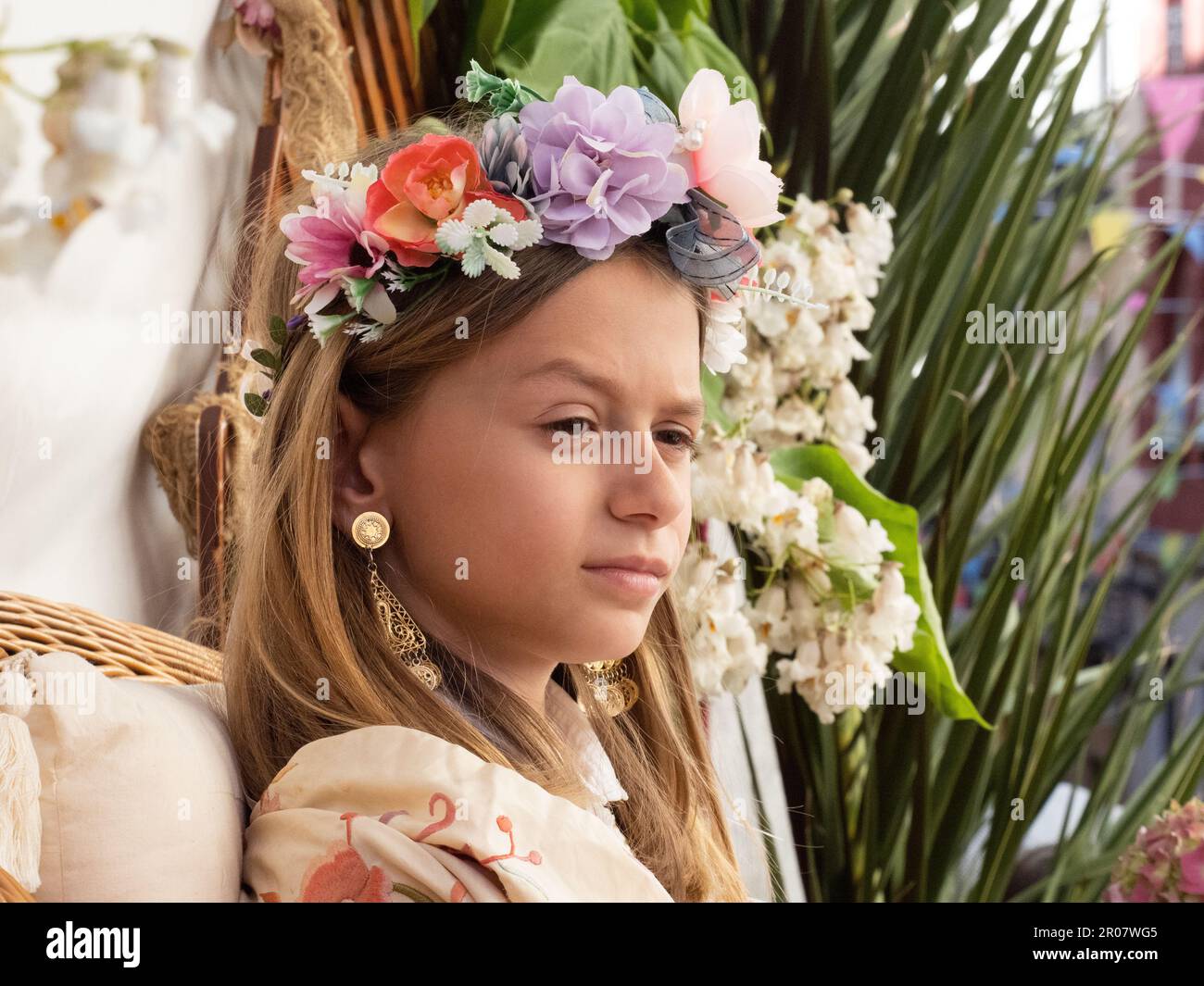 Madrid, Spain. 7th May, 2023. Portrait of the 'Maya' Julia wearing a ...