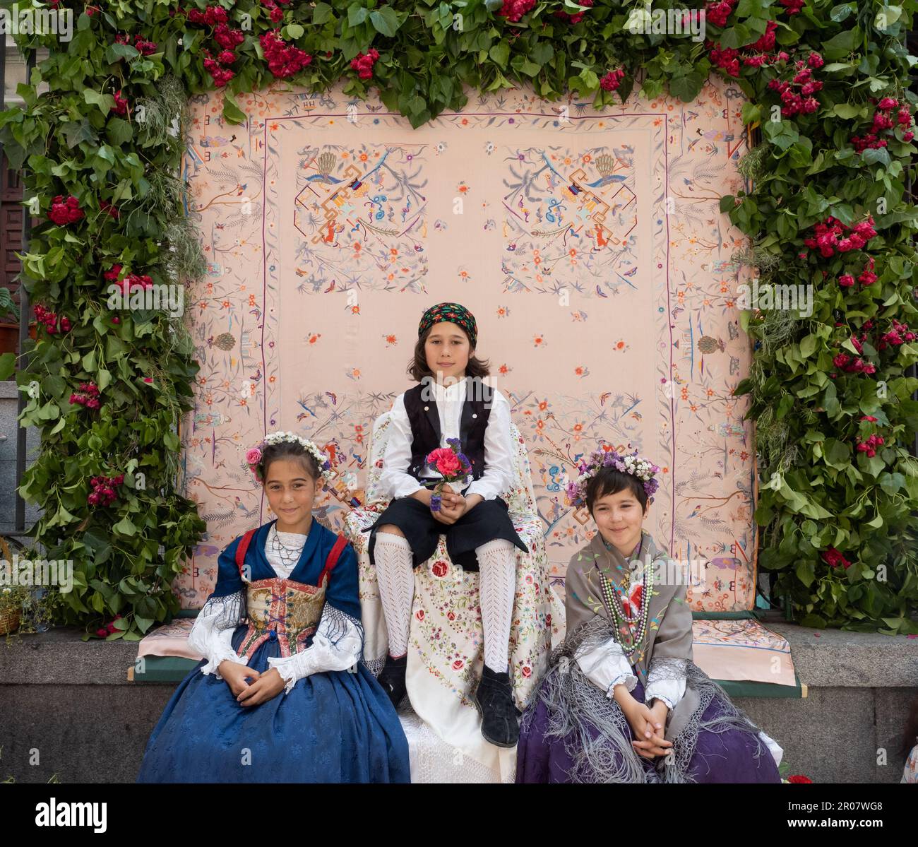 Madrid, Spain. 7th May, 2023. The 'Maya' Noa (L) with ther sibling ...