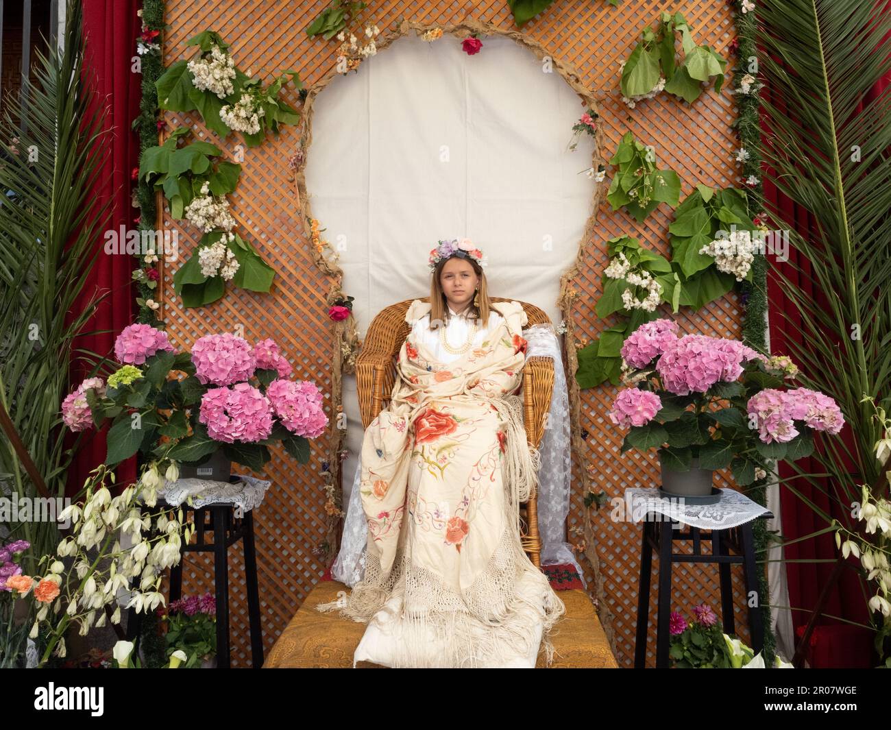 Madrid, Spain. 7th May, 2023. Portrait of the 'Maya' Julia wearing a ...