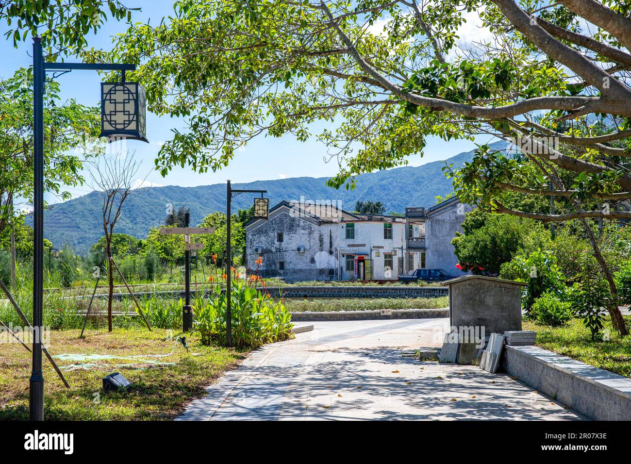 A path into a traditional Hakka village in Shenzhen, China Stock Photo ...