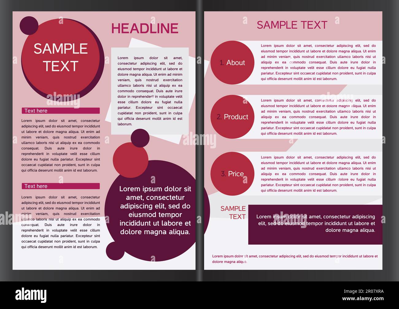 Brochure design template. Flyer with headline. Vector Stock Vector ...