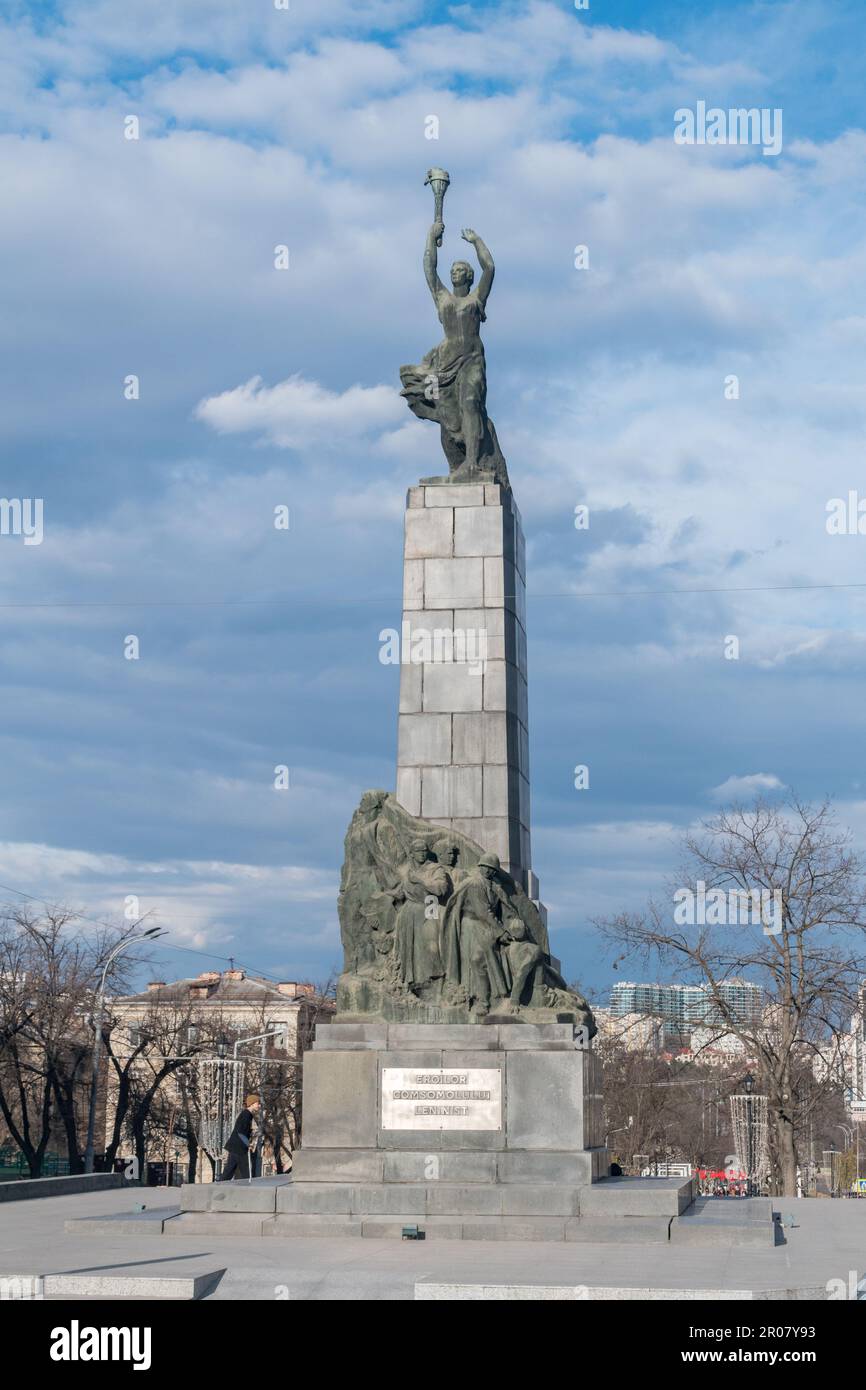 Chisinau, Moldova - March 9, 2023: Monument of Heroes of the Leninist ...