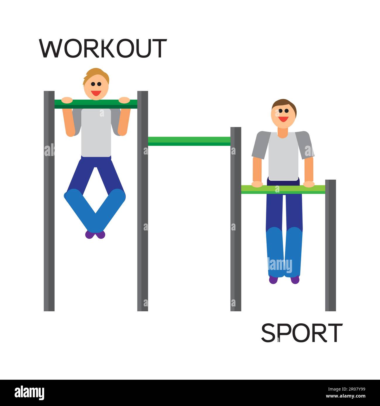 Sportman with sports equipment for street workout and pull-up bar ...