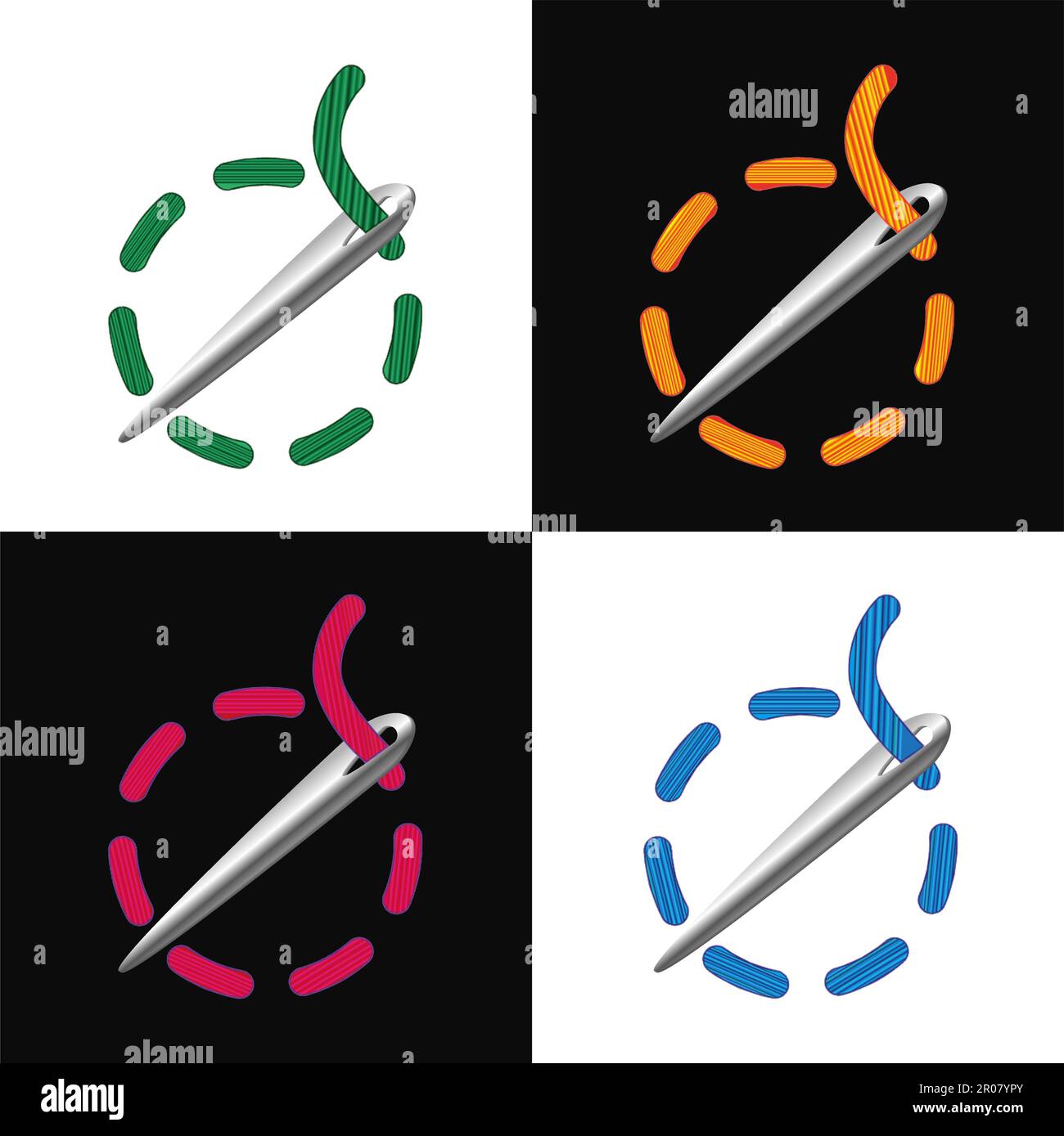 Sewing needle set backgrounds, repair symbol. Vector Stock Vector Image ...