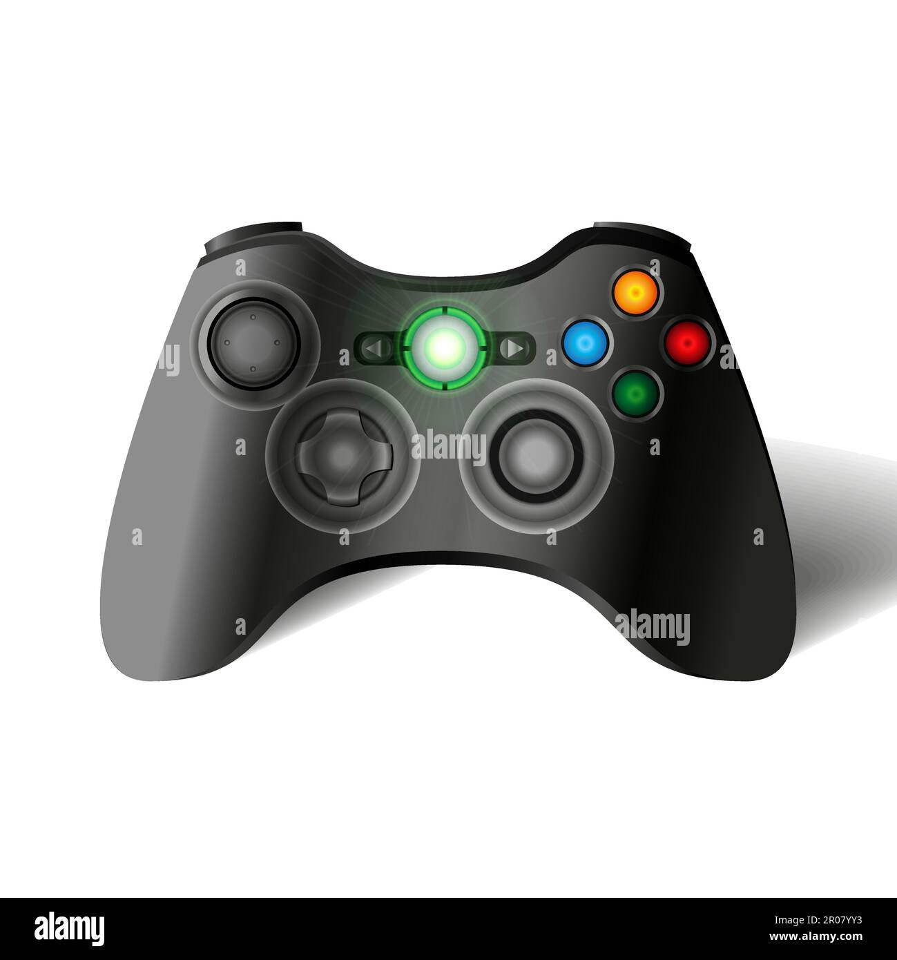 Game controller and joystick game console, gamepad Stock Vector Image ...