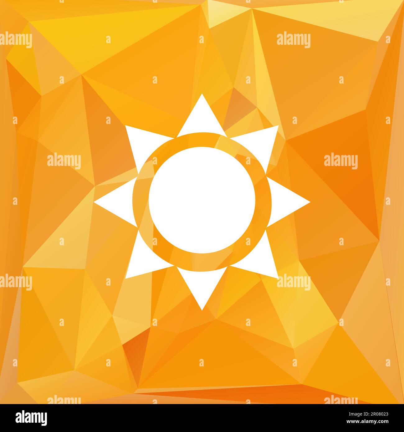 Vector triangle sun. Nature symbol, warm and light Stock Vector Image ...
