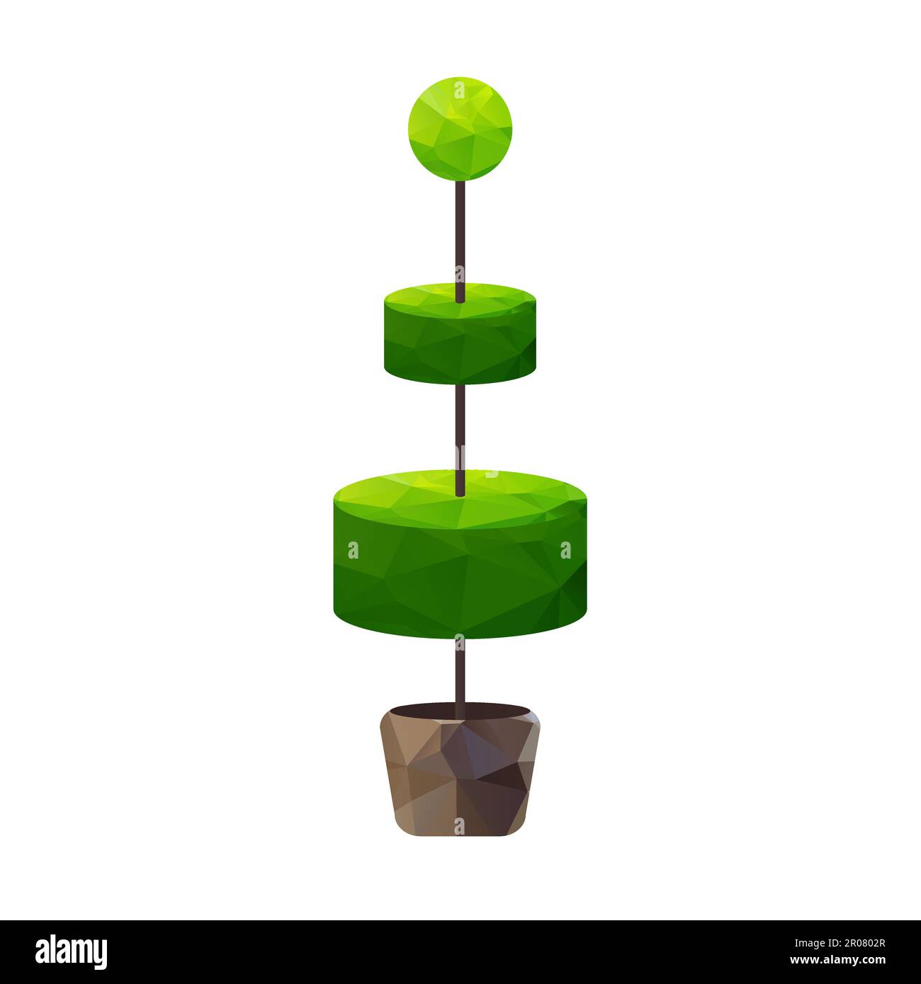 Vector triangle tree in pot, nature symbol Stock Vector Image & Art - Alamy