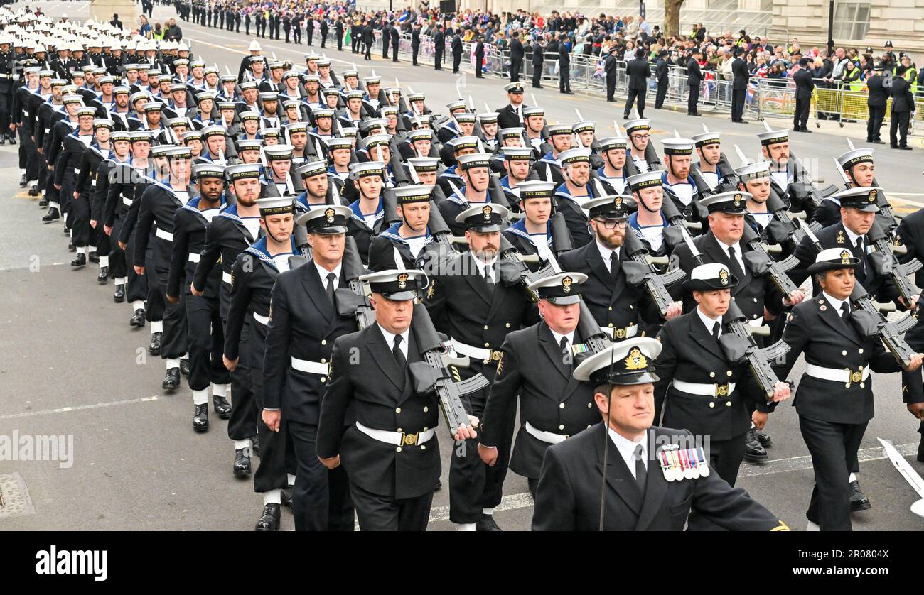 London, UK. 06th May, 2023. London, UK on May 06 2023. The Royal Navy ...