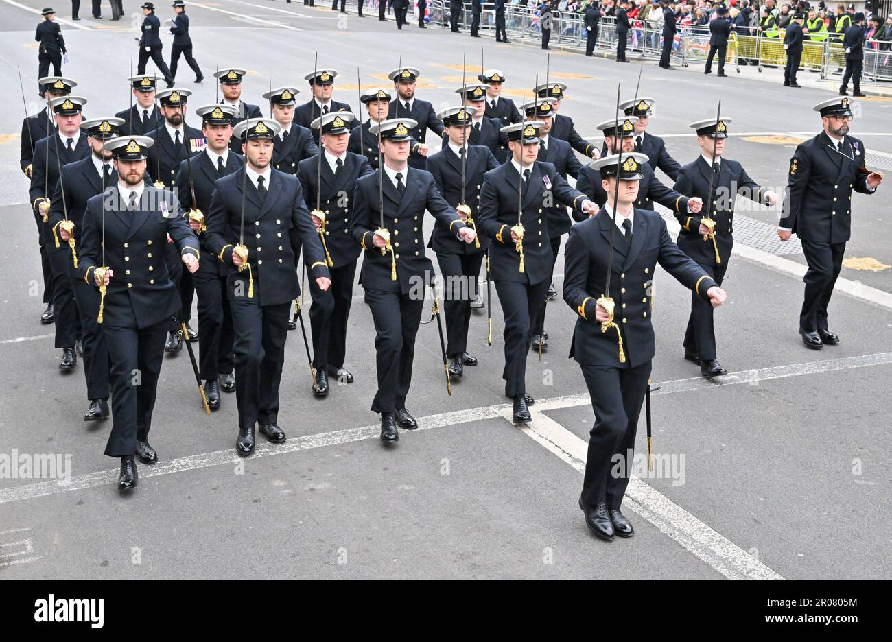London, UK. 06th May, 2023. London, UK on May 06 2023. The Royal Navy ...