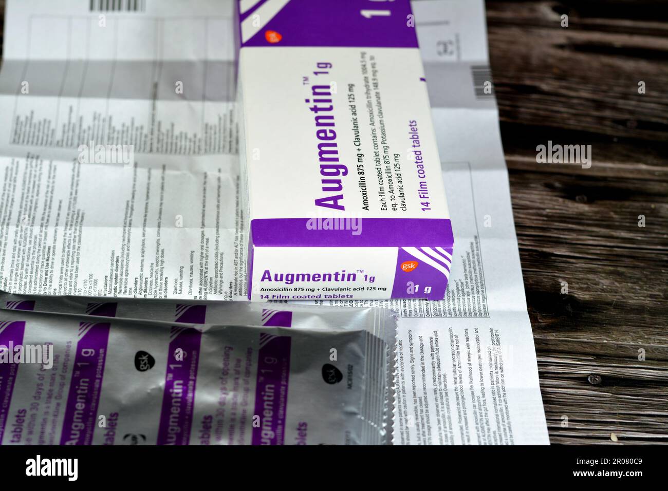 Cairo, Egypt, May 4 2023: Augmentin 1g tablets, amoxicillin and ...