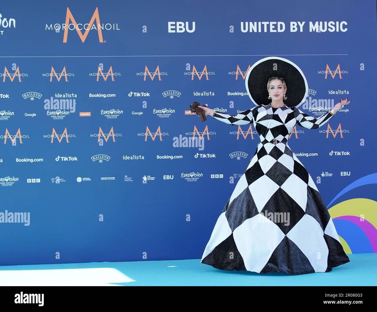 La Zarra attending the National Lottery's Big Eurovision Welcome Party ...