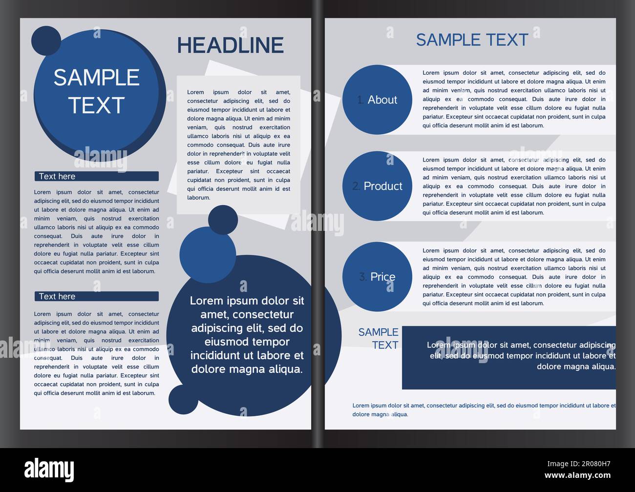 Brochure design template. Flyer with headline. Vector Stock Vector ...