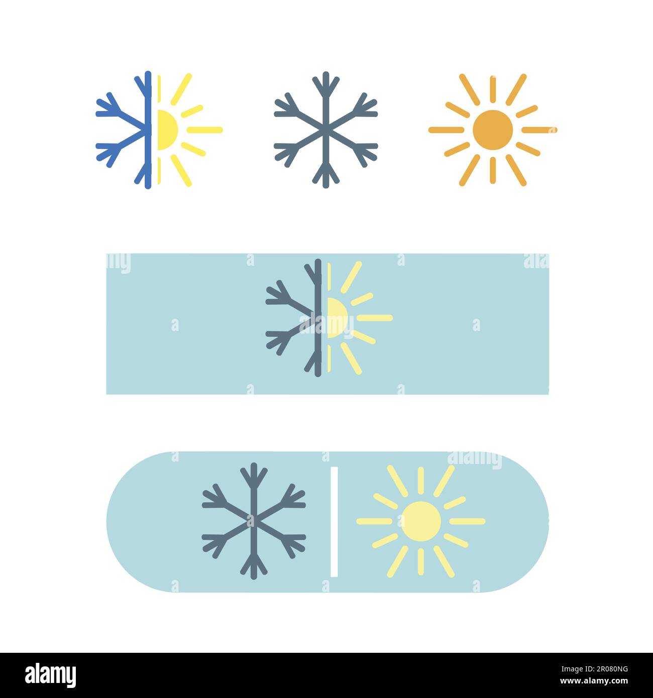 Vector air conditioning icon. Snow and sun Stock Vector Image & Art - Alamy