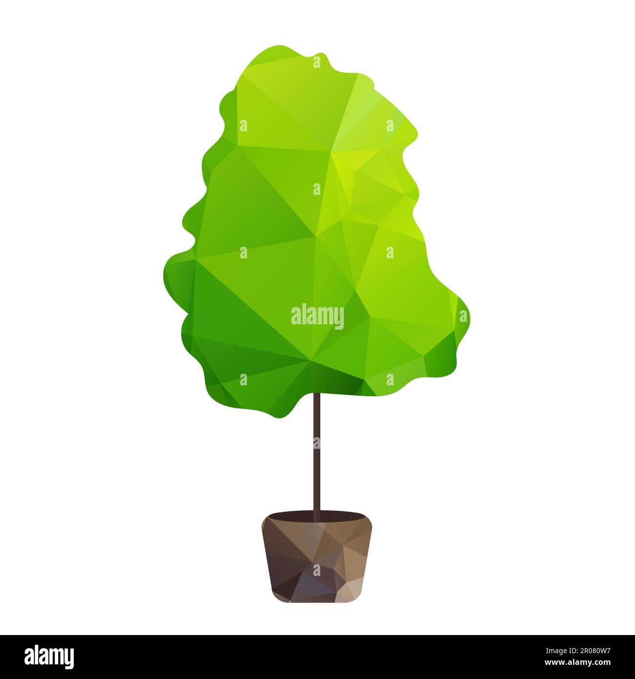 Vector triangle tree in pot, nature symbol Stock Vector Image & Art - Alamy